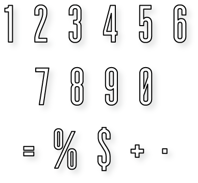 Papertrey Ink - Headline Numbers Die: Papertrey Ink