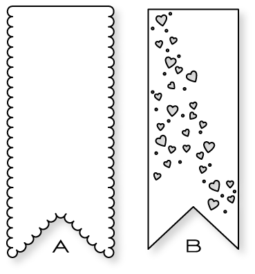 Papertrey Ink - Notched Hearts Banner Die Collection (set of 2 ...