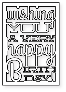 Papertrey Ink - Text Block: Birthday Die: Papertrey Ink
