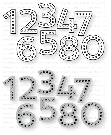 Papertrey Ink - Sew Stylish Number Die Collection (set of 2): Papertrey Ink
