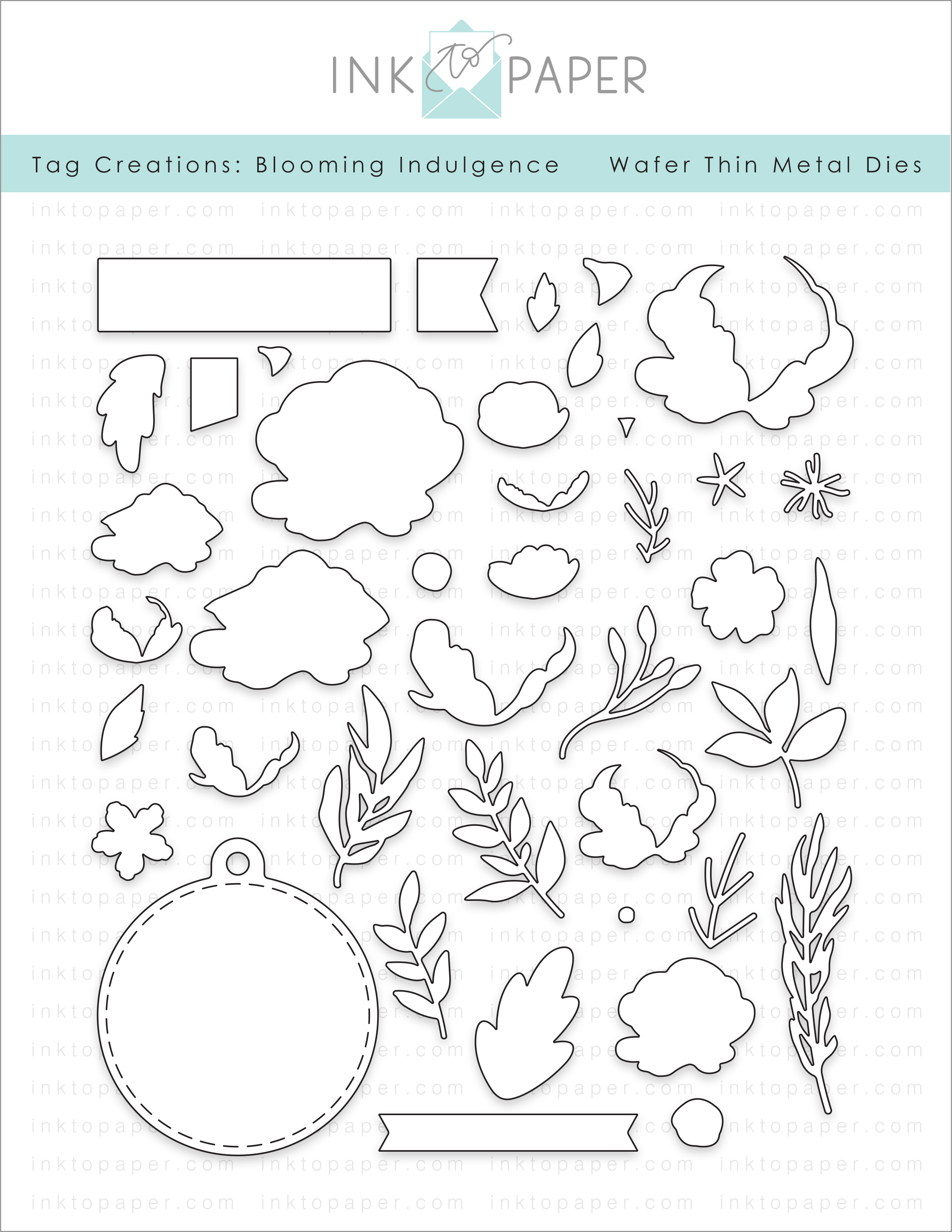 Tag Creations: Blooming Indulgence Die: Papertrey Ink