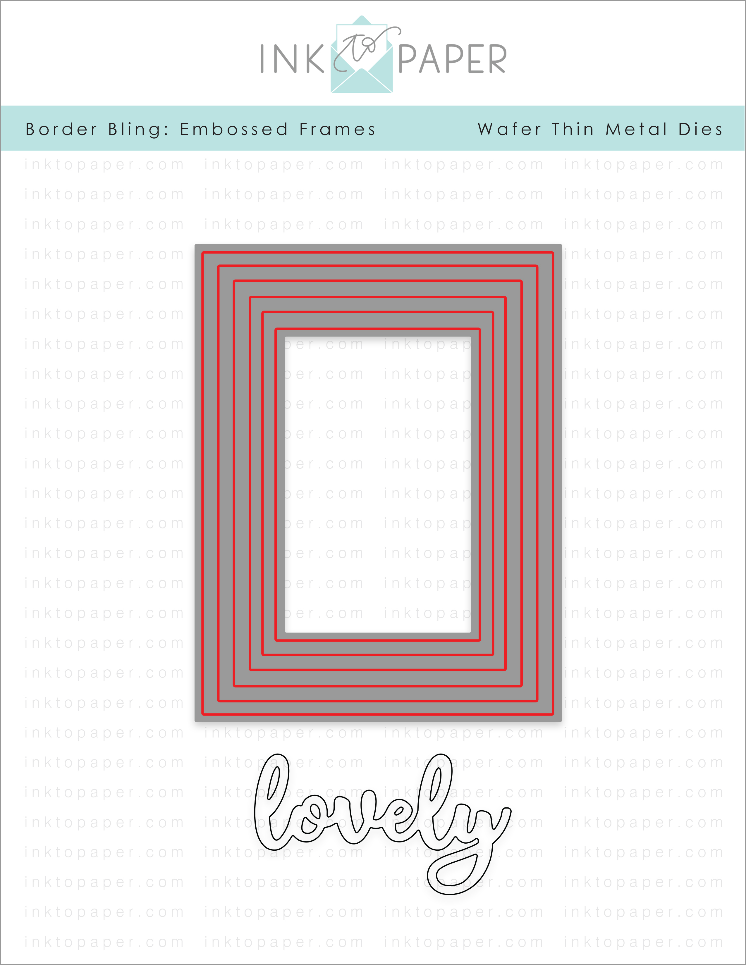 Border Bling: Embossed Frame Die: Papertrey Ink