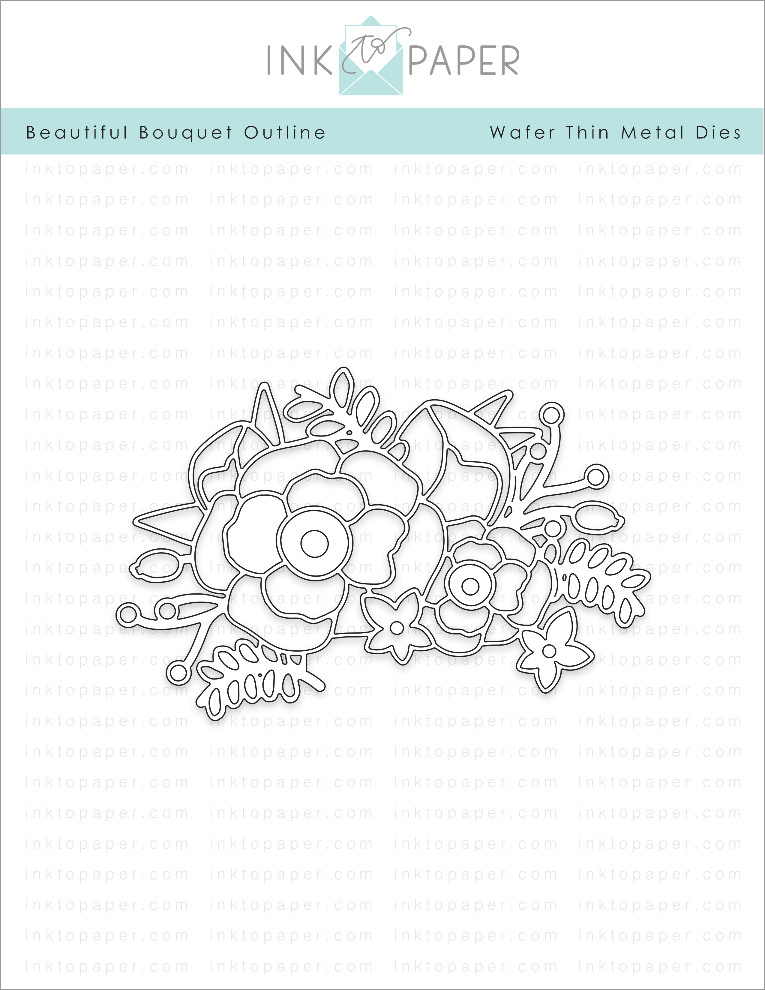 Beautiful Bouquet Outline Die