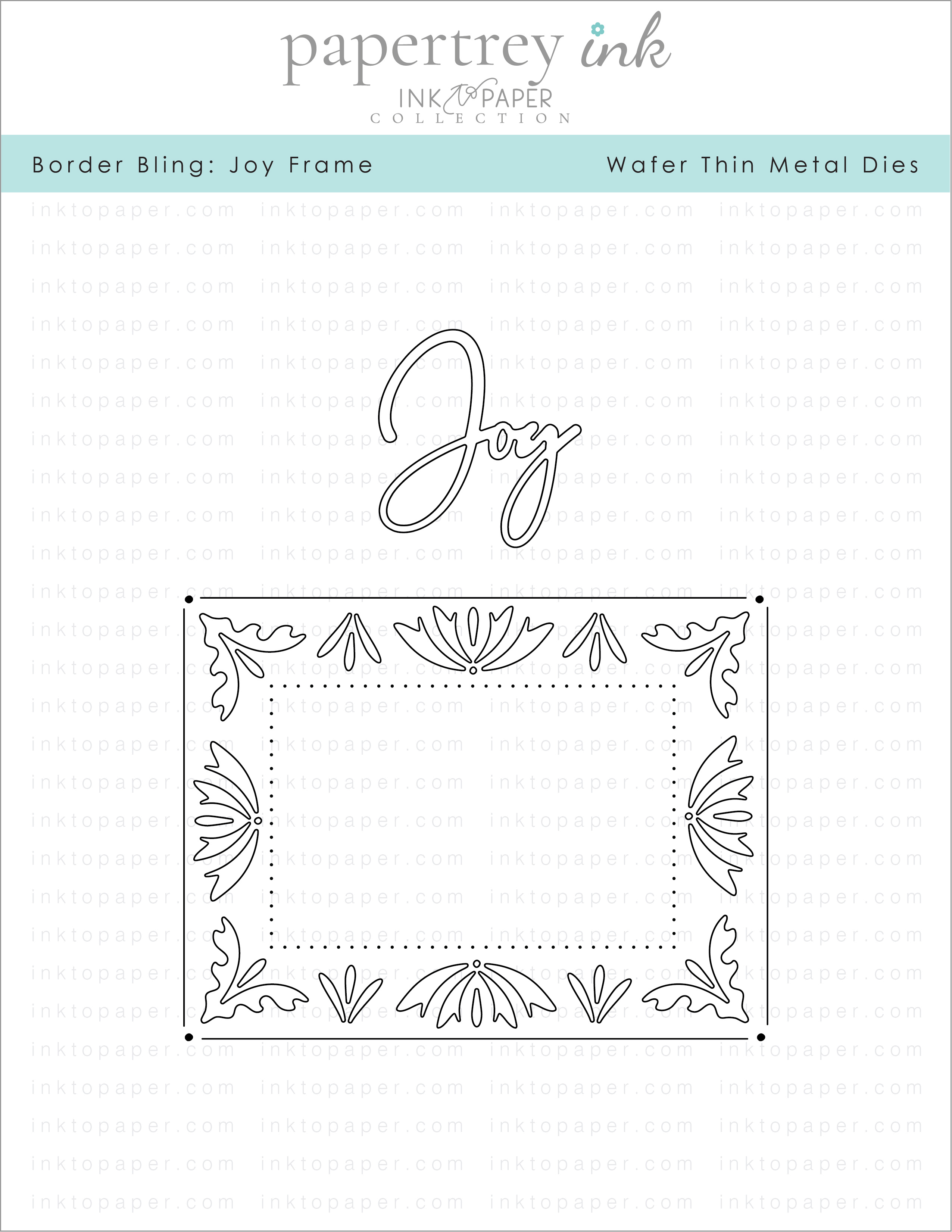 Border Bling: Joy Frame Die: Papertrey Ink