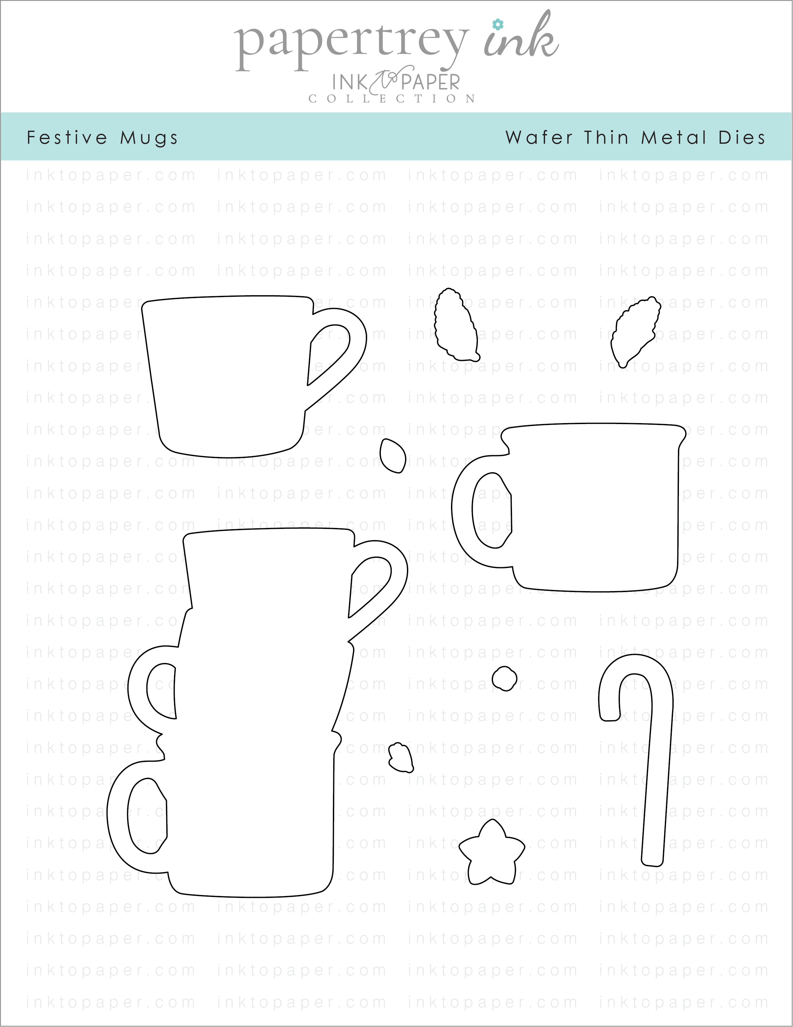 Festive Mugs Die: Papertrey Ink
