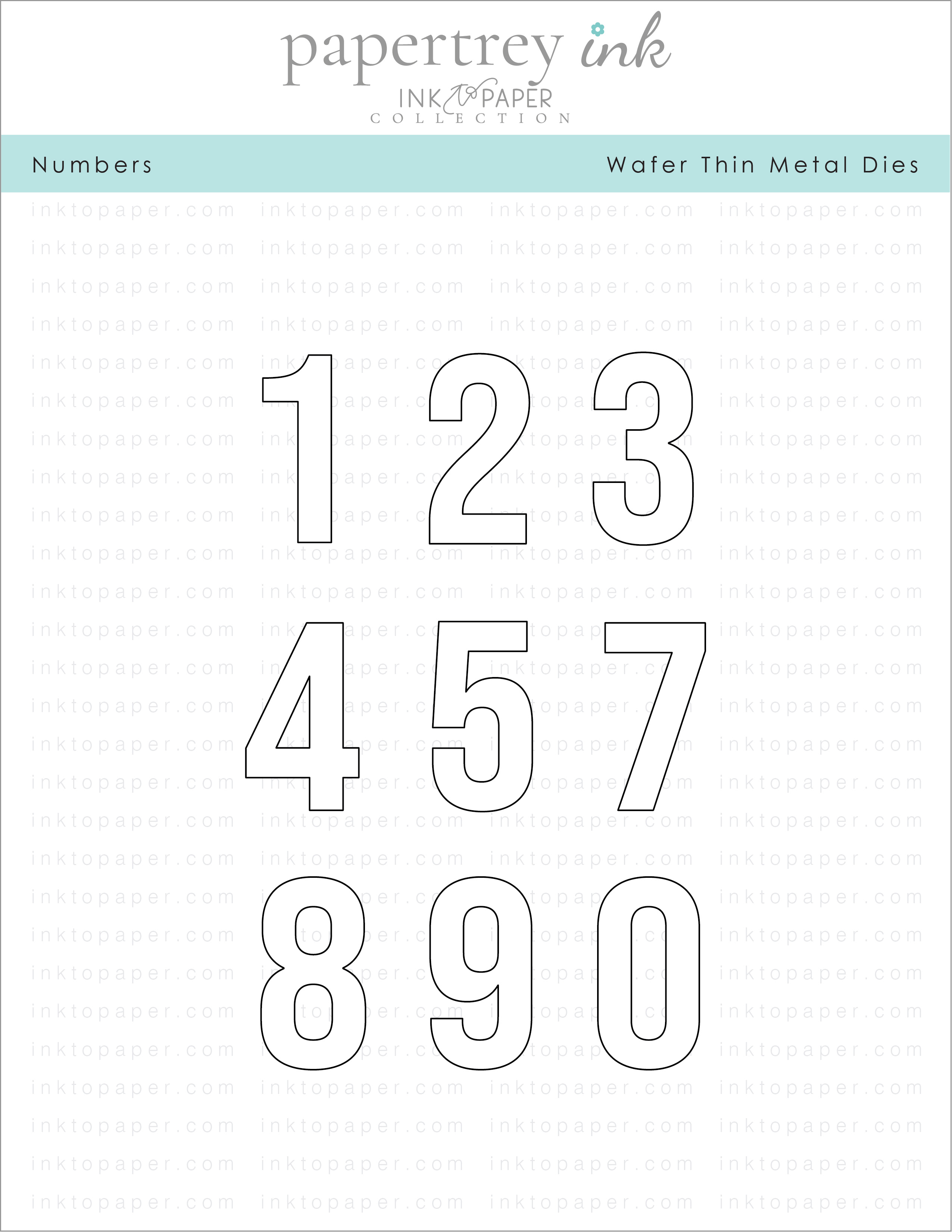 Numbers Die: Papertrey Ink