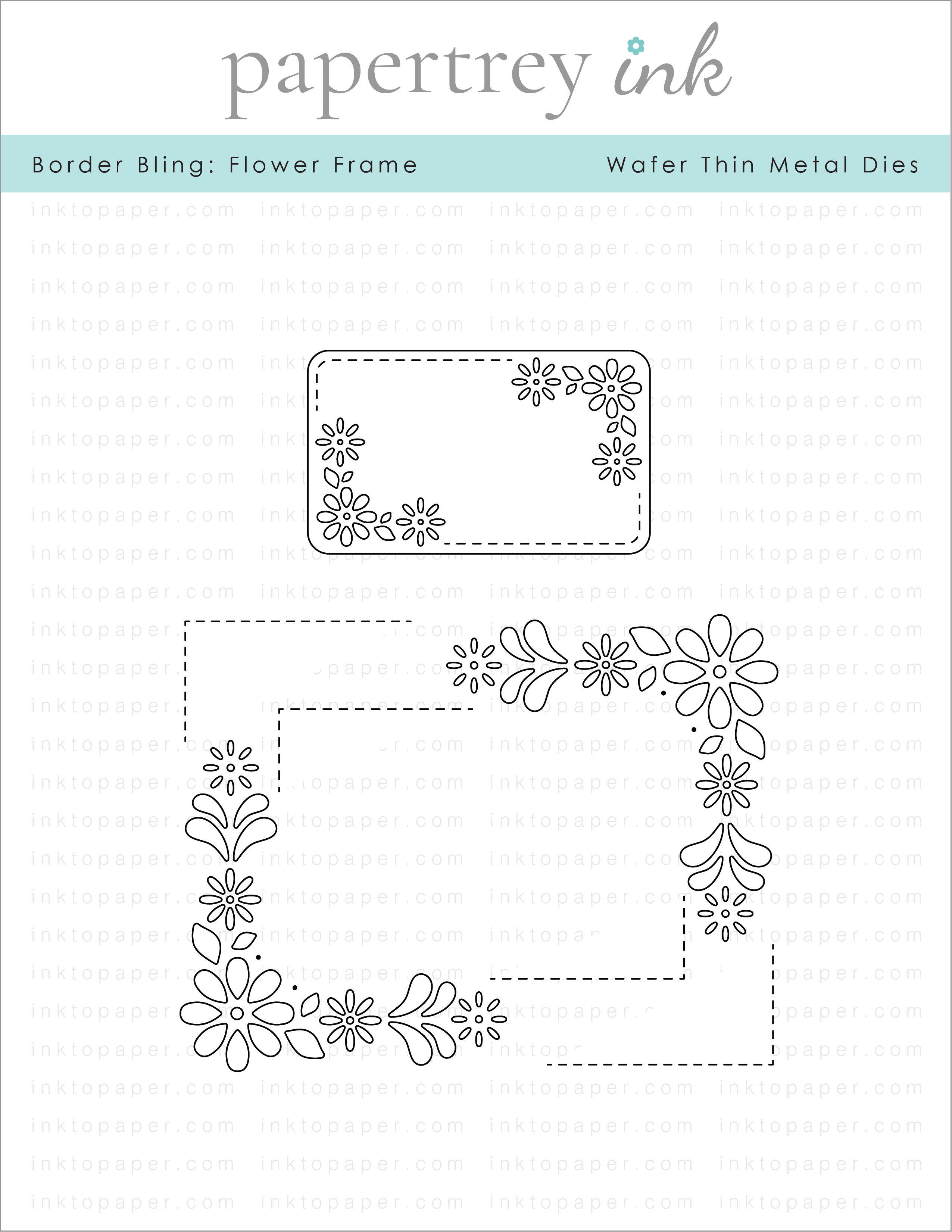 Border Bling: Flower Frame Die: Papertrey Ink