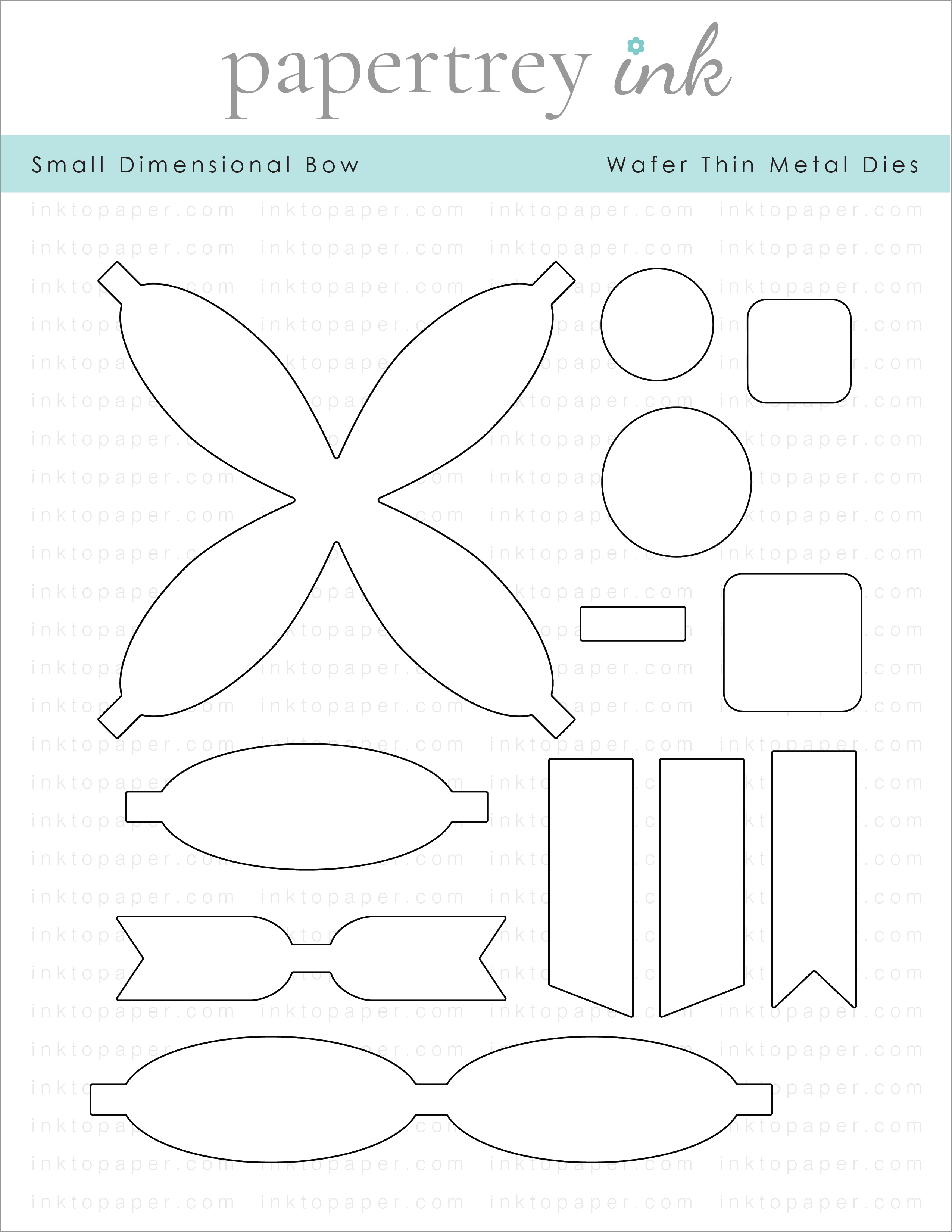 Small Dimensional Bow Die: Papertrey Ink