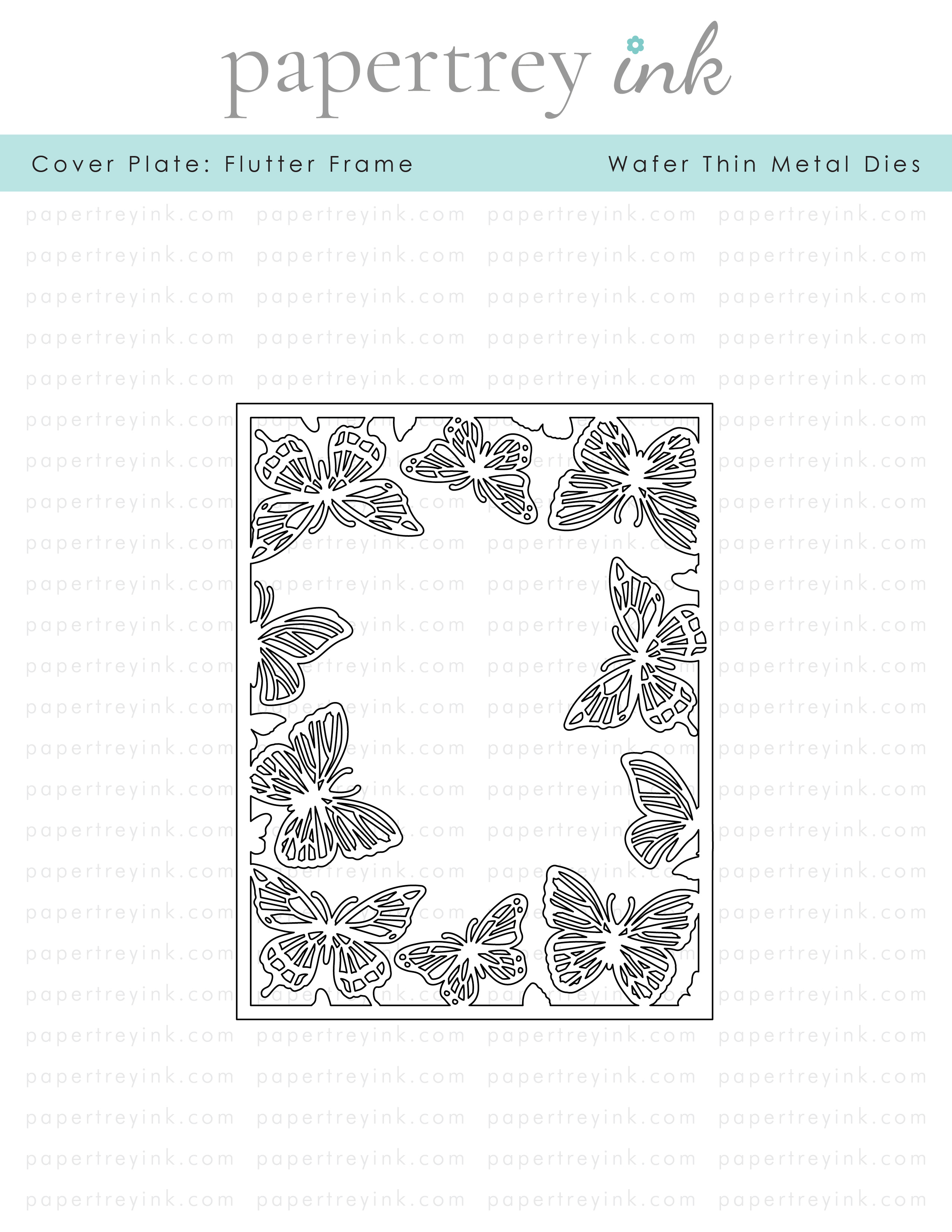 Cover Plate: Flutter Frame Die: Papertrey Ink