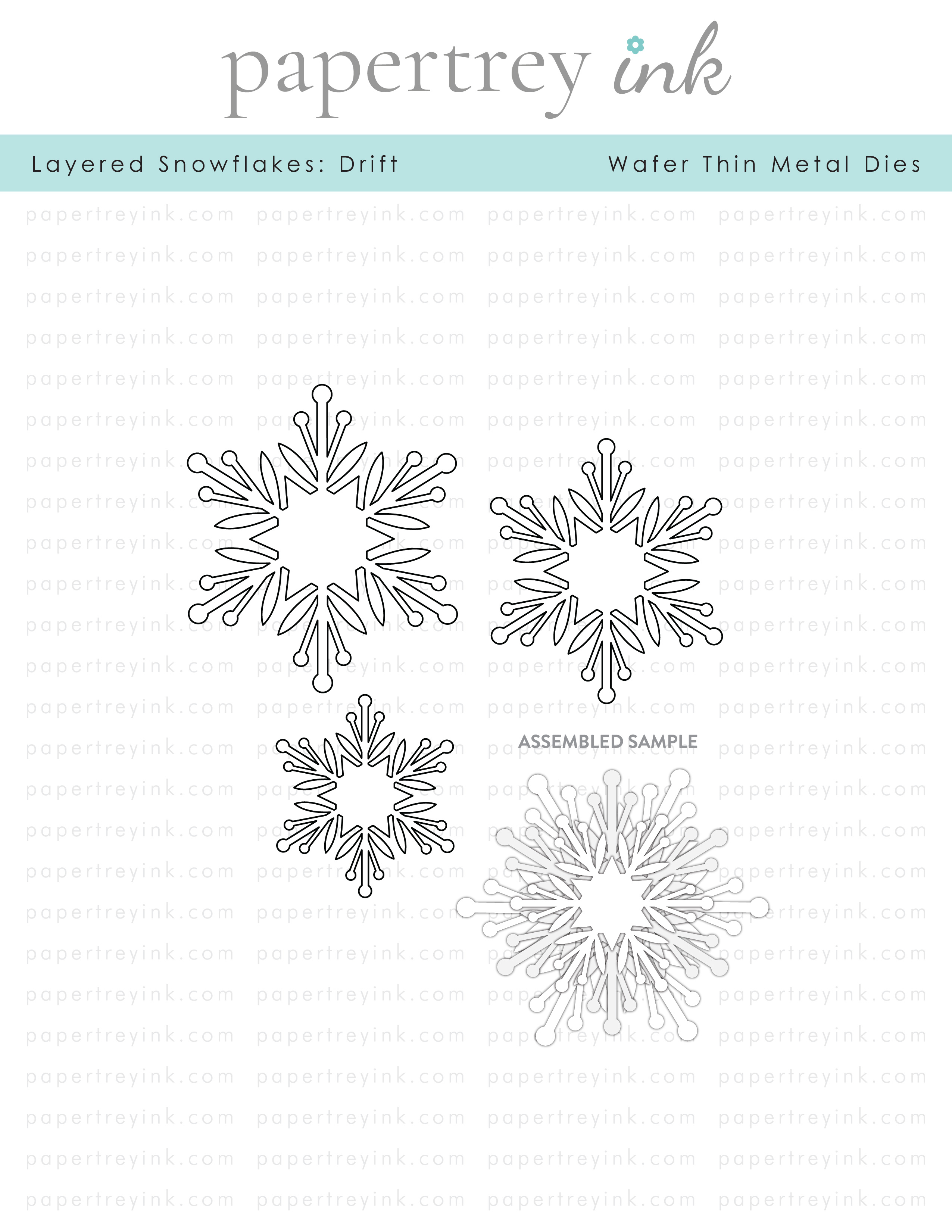 Papertrey Ink - Layered Snowflakes: Drift Die