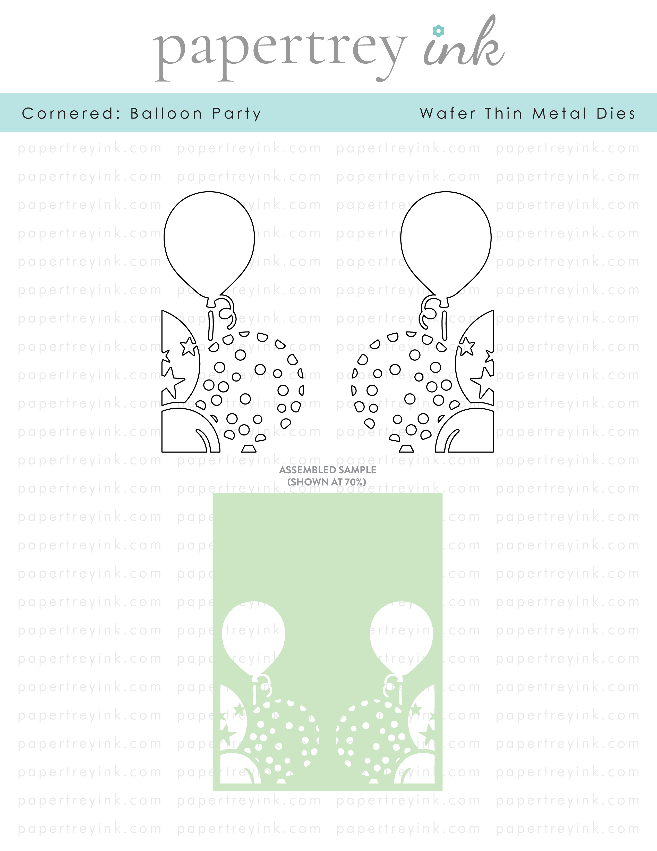 Papertrey Ink - Cornered Balloon Party Die