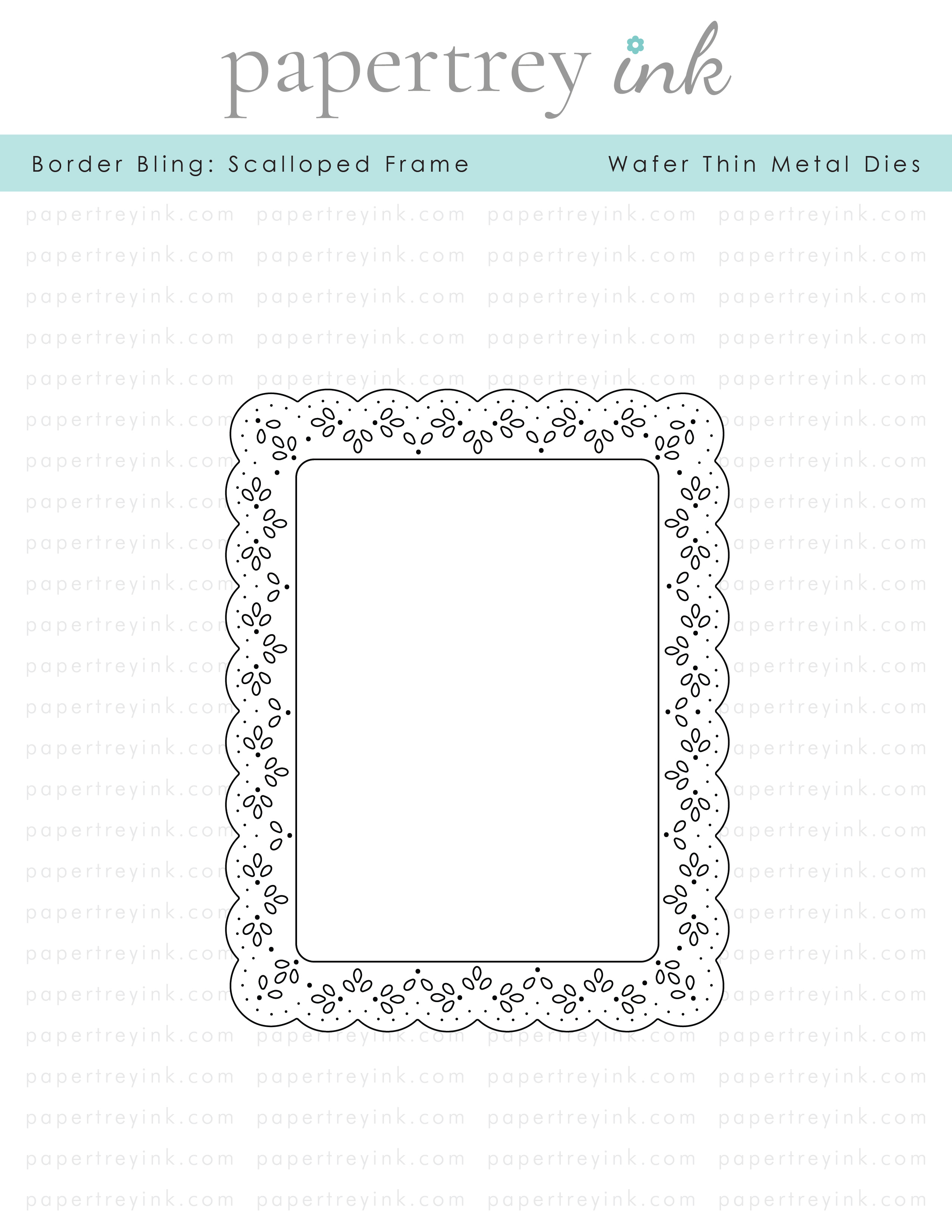 Papertrey Ink - Border Bling: Scalloped Frame Die
