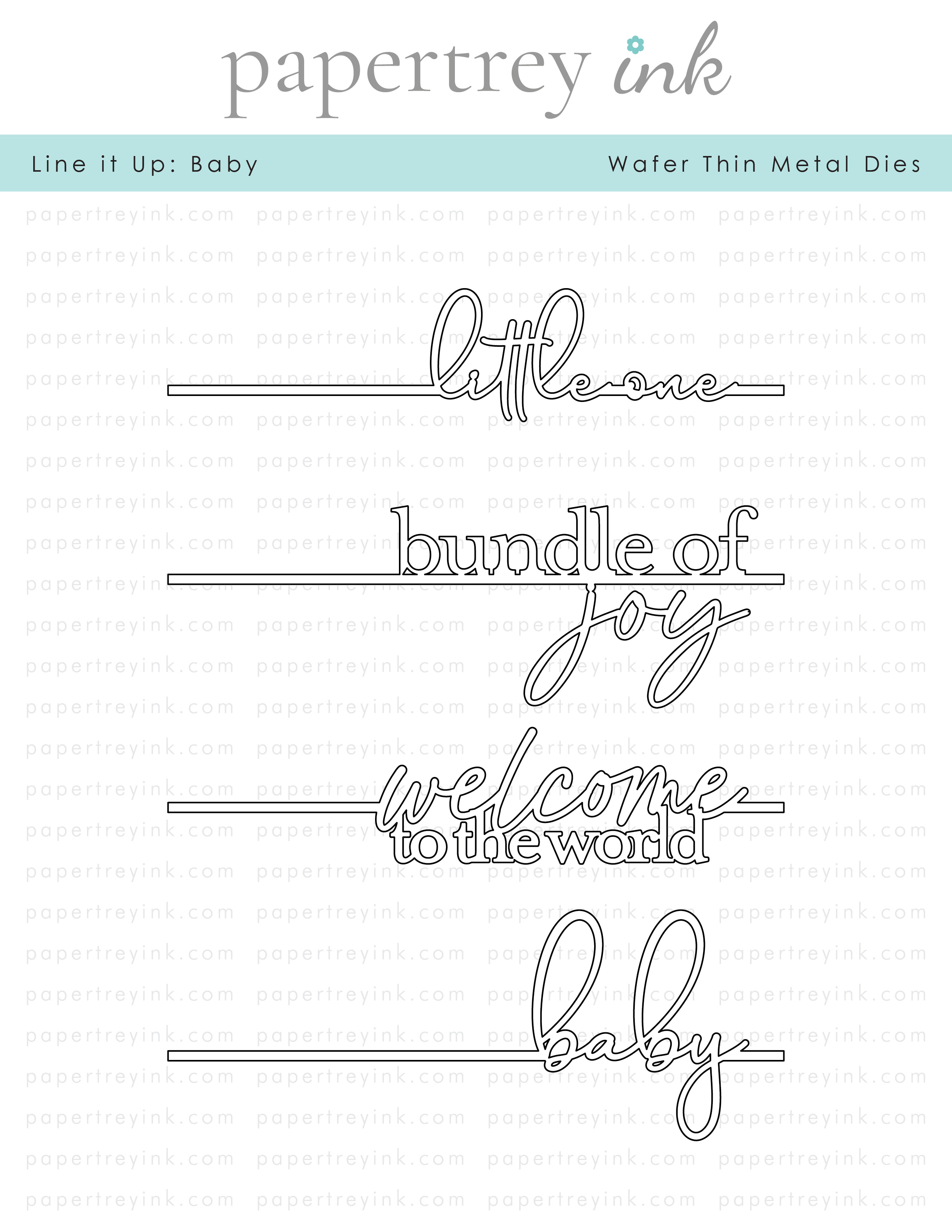 Papertrey Ink - Line it Up: Baby Die