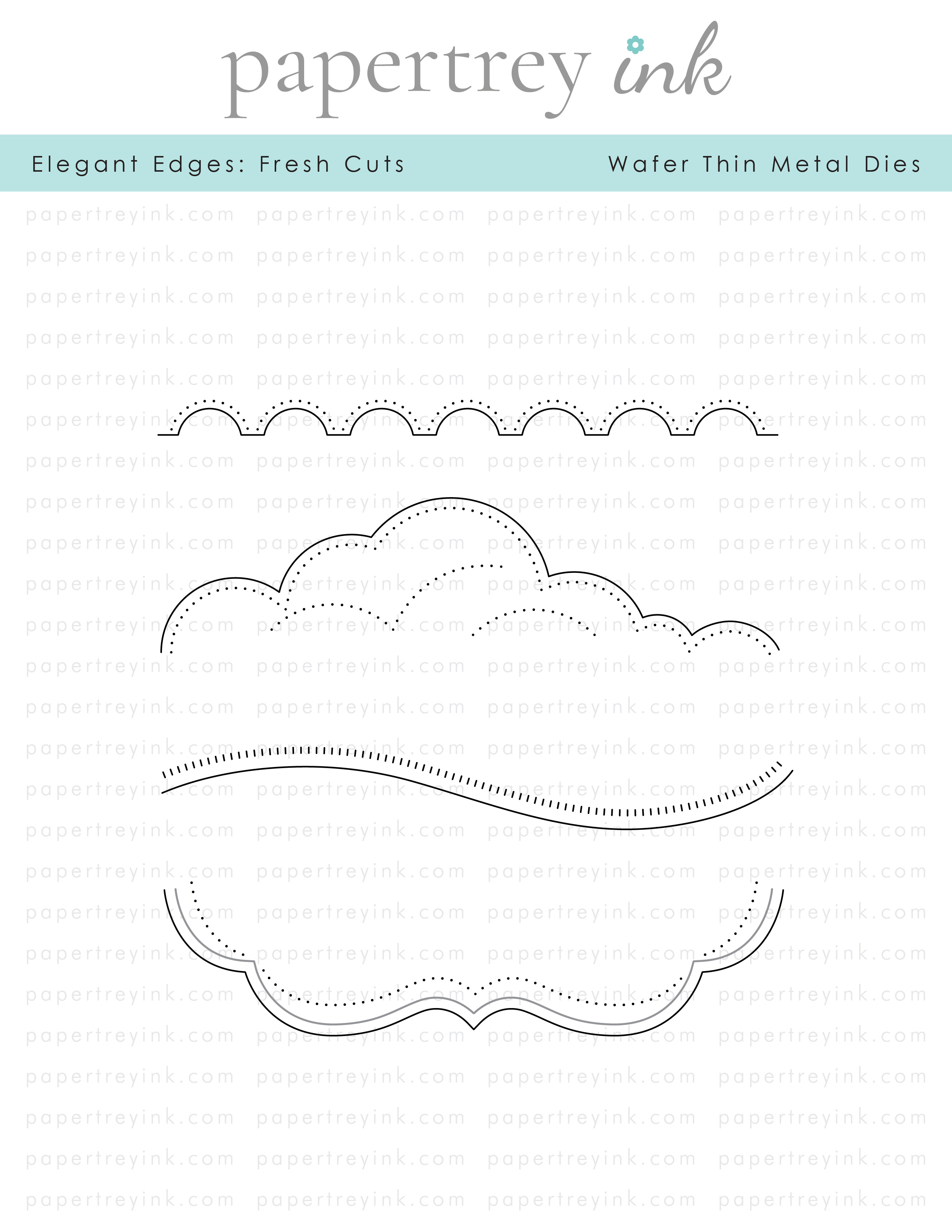 Papertrey Ink - Elegant Edges: Fresh Cuts Die