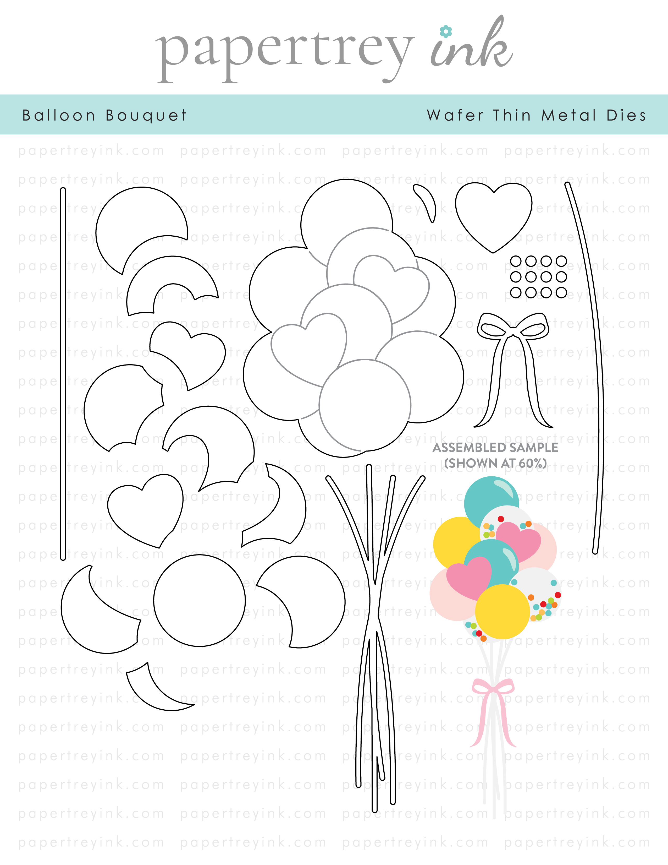 Papertrey Ink - Balloon Bouquet Die