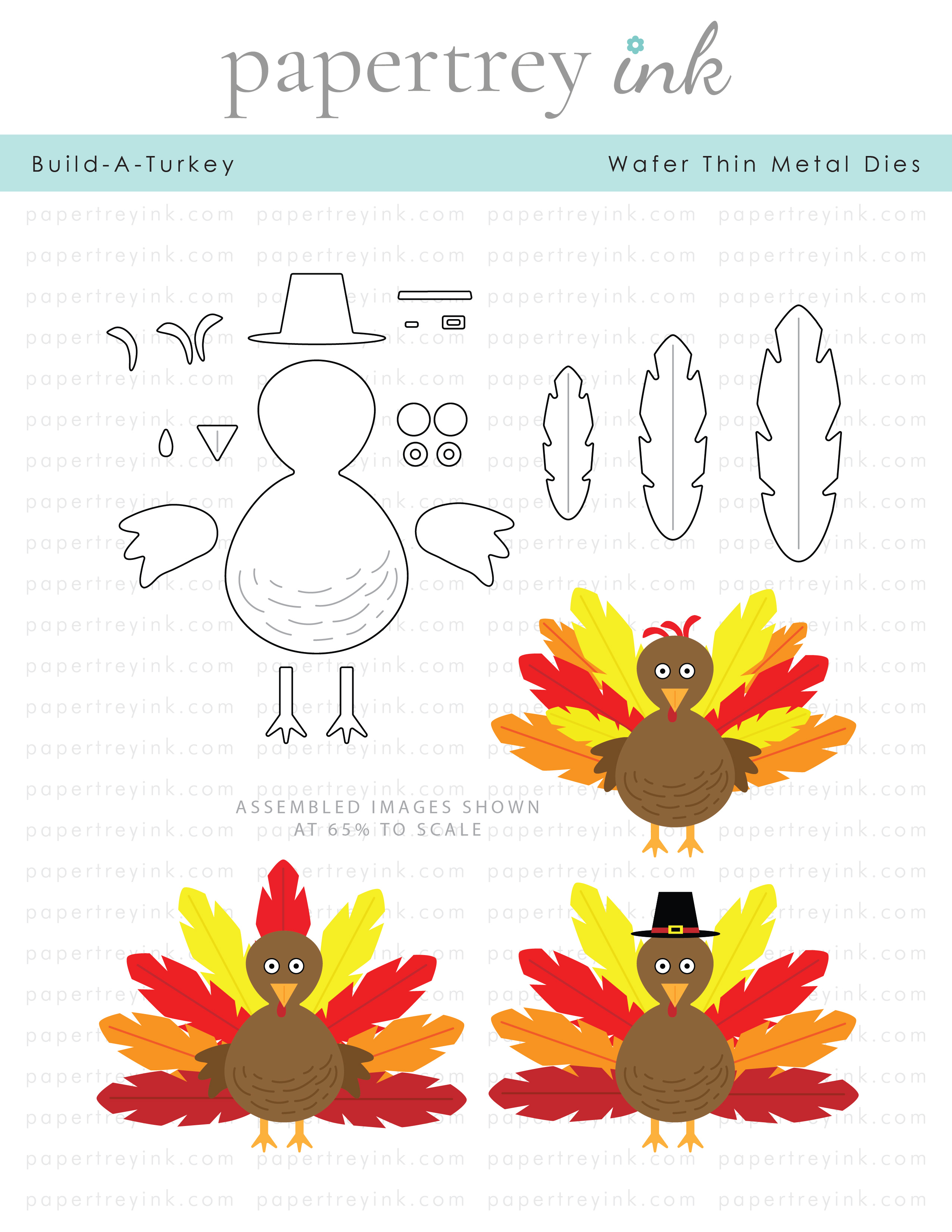 Papertrey Ink - Build-A-Turkey Die