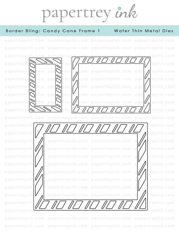 Papertrey Ink - Border Bling: Candy Cane Frame 1 Die