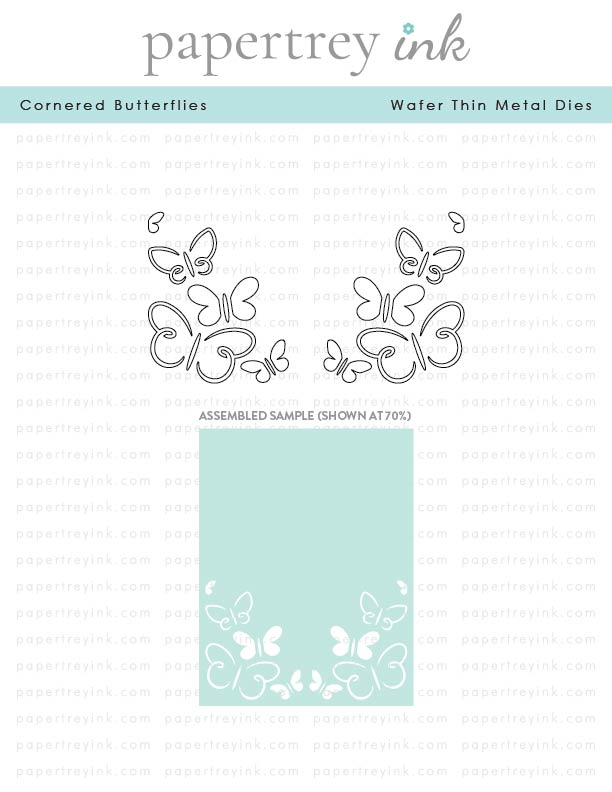 Papertrey Ink - Cornered Butterflies Die