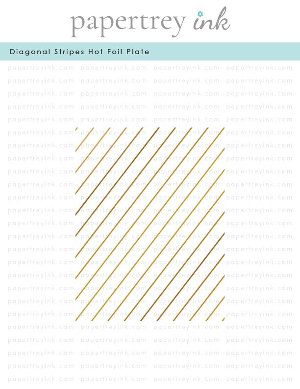 Papertrey Ink - Diagonal Stripes Hot Foil Plate