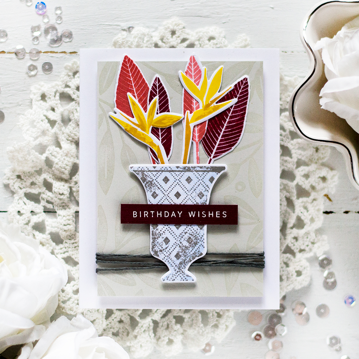 Prosperous Leaves Background Stamp Set: Papertrey Ink