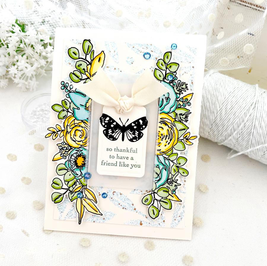 Prosperous Leaves Background Stamp Set: Papertrey Ink