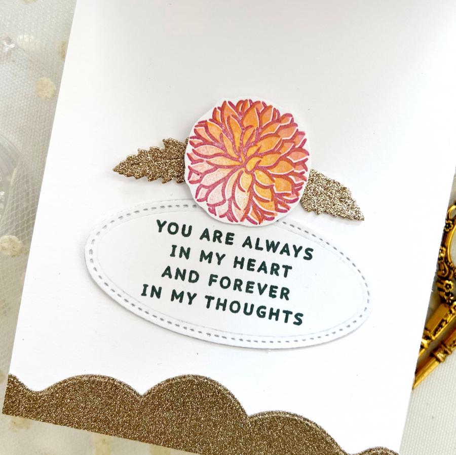 Dahlias Stamp Set + Stencil: Papertrey Ink