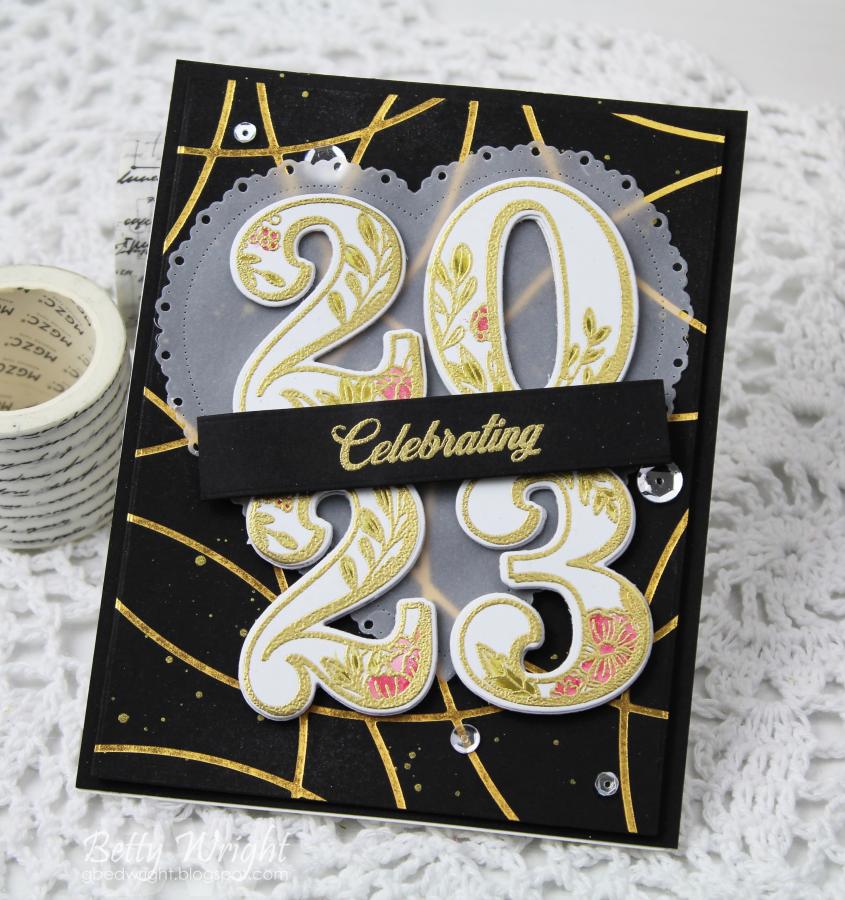 Papertrey Ink - Fancy Floral Numbers Stamp Set