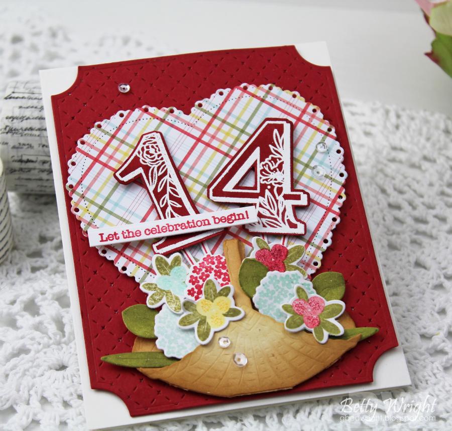 Papertrey Ink - Fancy Floral Numbers Stamp Set