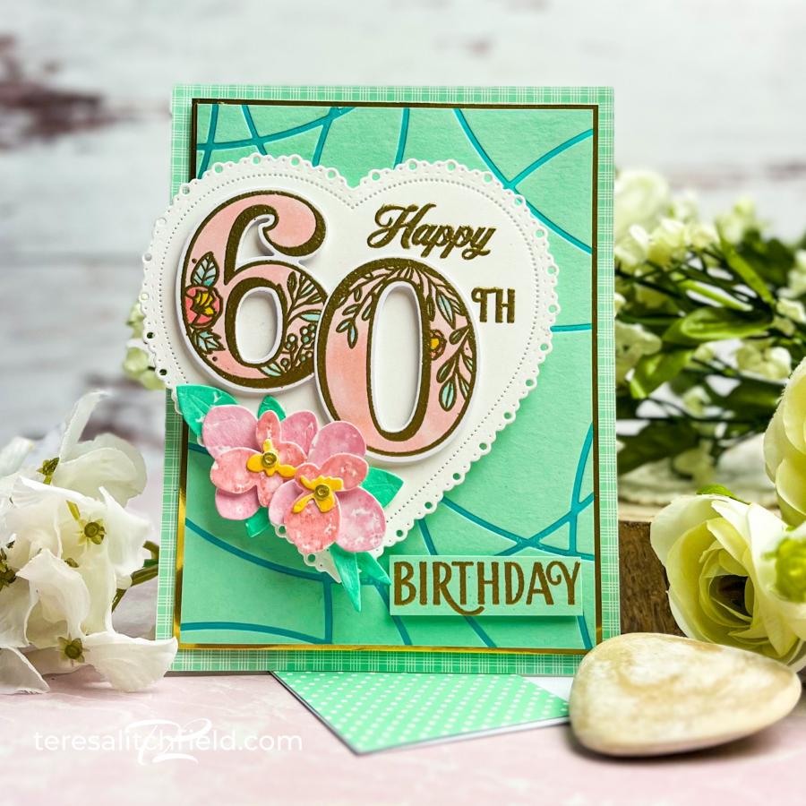 Papertrey Ink - Fancy Floral Numbers Stamp Set