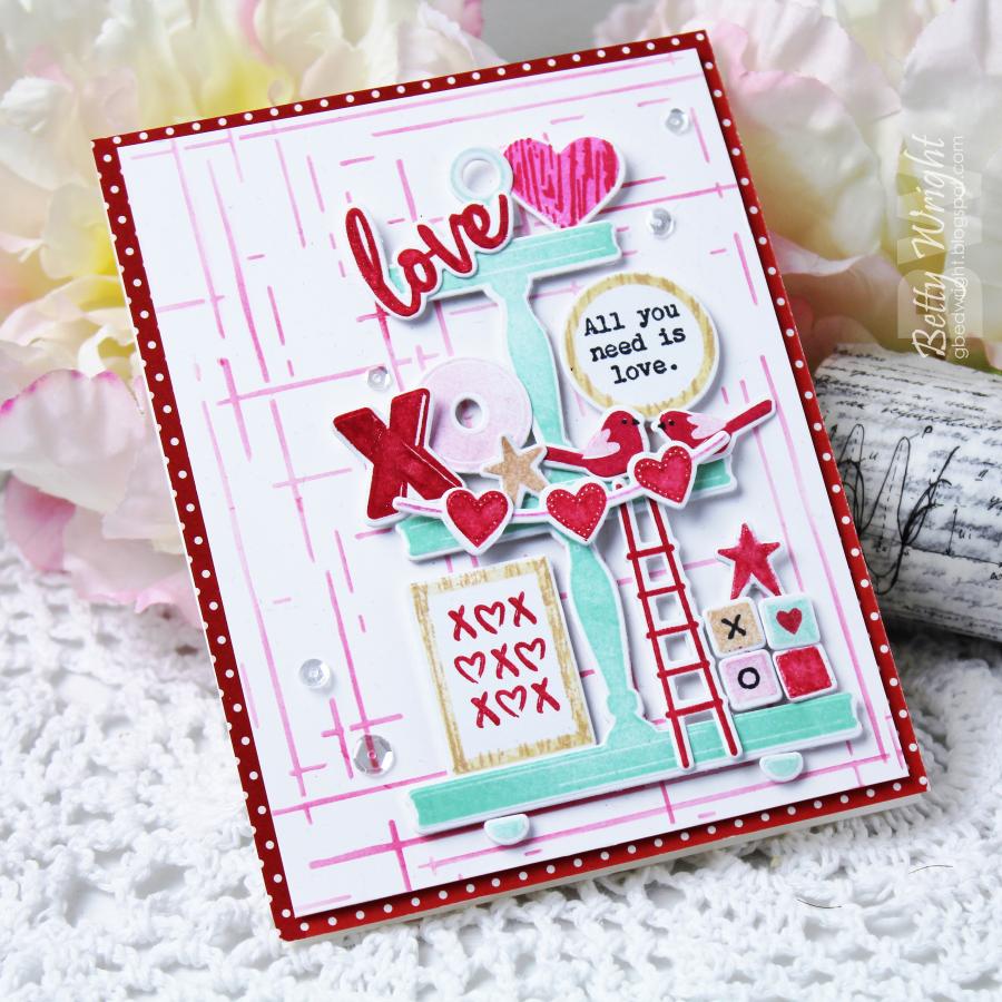 Papertrey Ink - Tiers of Cheer: Valentine Mini Stamp Set