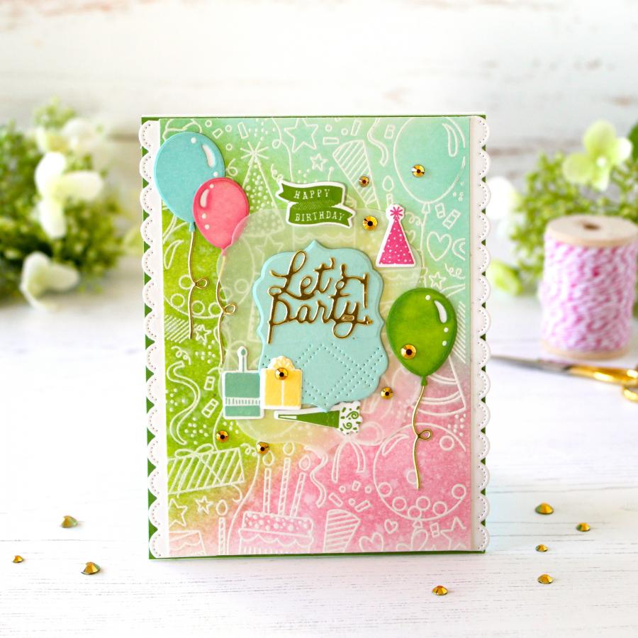 Papertrey Ink - Birthday Background Stamp Set