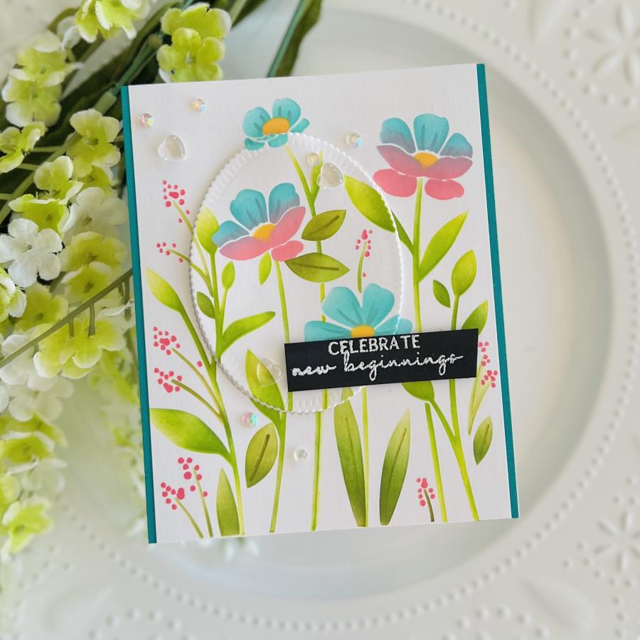 Papertrey Ink - Just Sentiments: Welcome Spring Mini Stamp Set