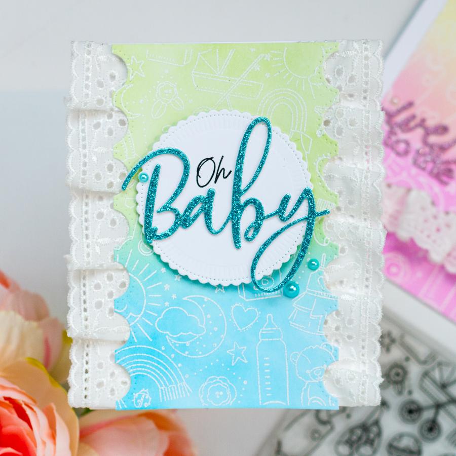 Papertrey Ink - Baby Background Stamp Set