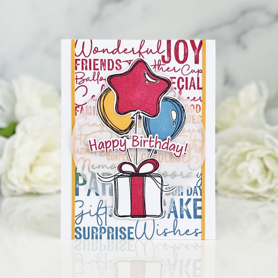 Papertrey Ink - Scribble Balloons Stamp Set