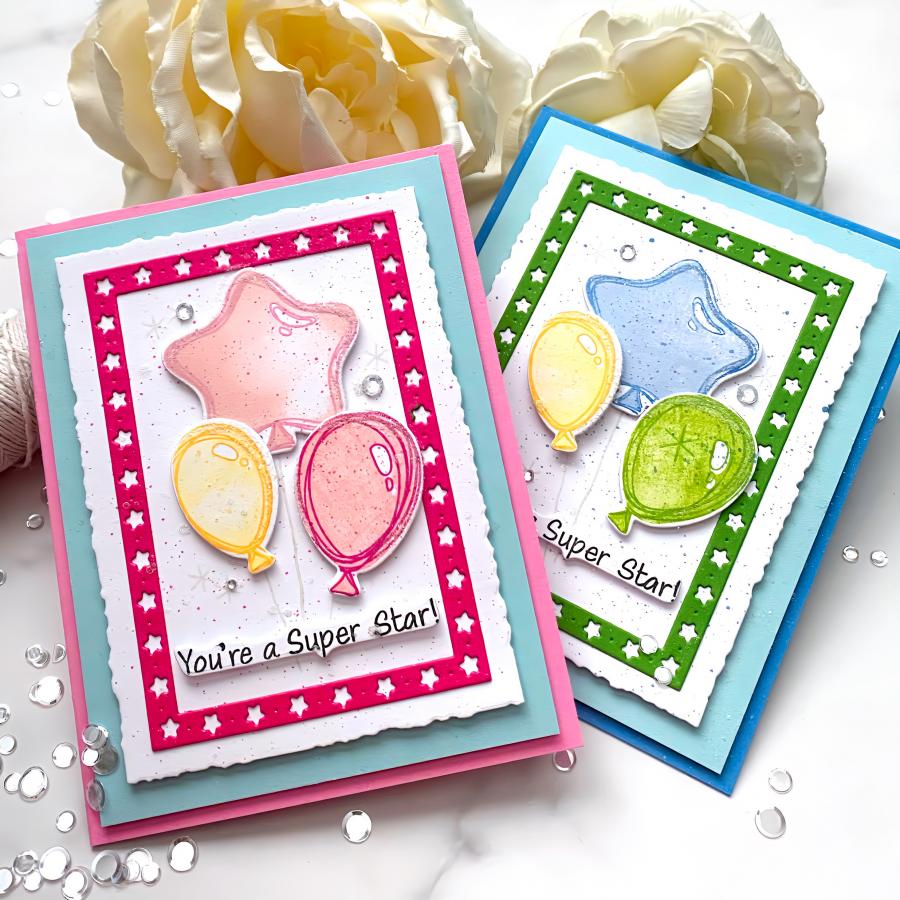 Papertrey Ink - Scribble Balloons Stamp Set