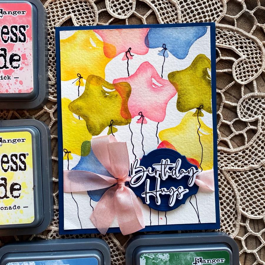 Papertrey Ink - Scribble Balloons Stamp Set