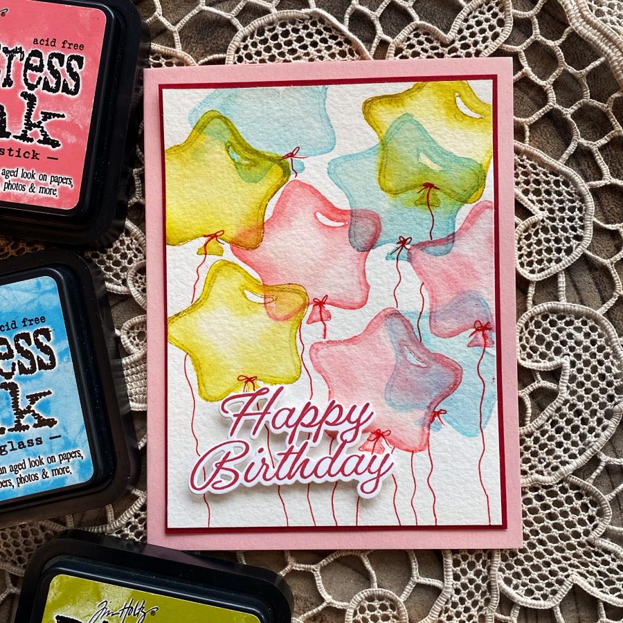 Papertrey Ink - Scribble Balloons Stamp Set