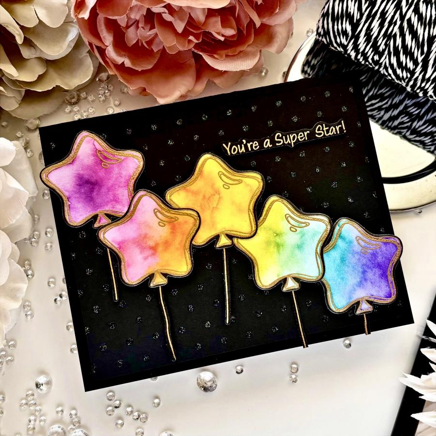 Papertrey Ink - Scribble Balloons Stamp Set