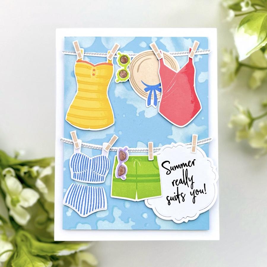 Papertrey Ink - Suited for Summer Stamp Set