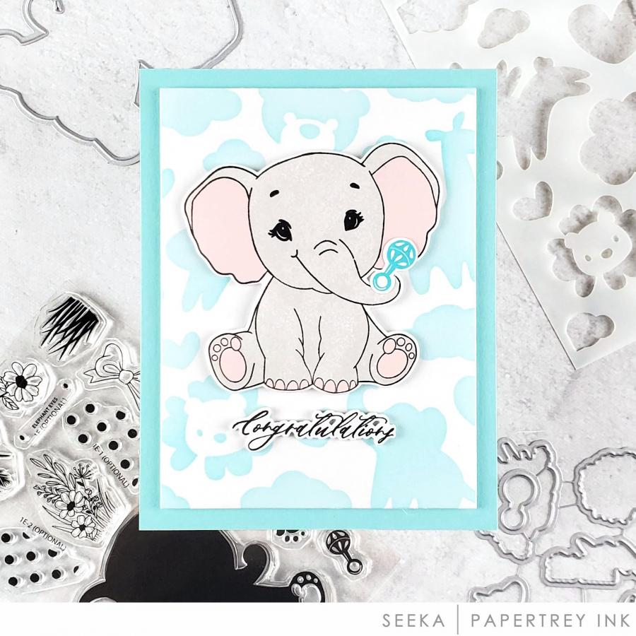 Papertrey Ink - Baby Elephant Stamp Set