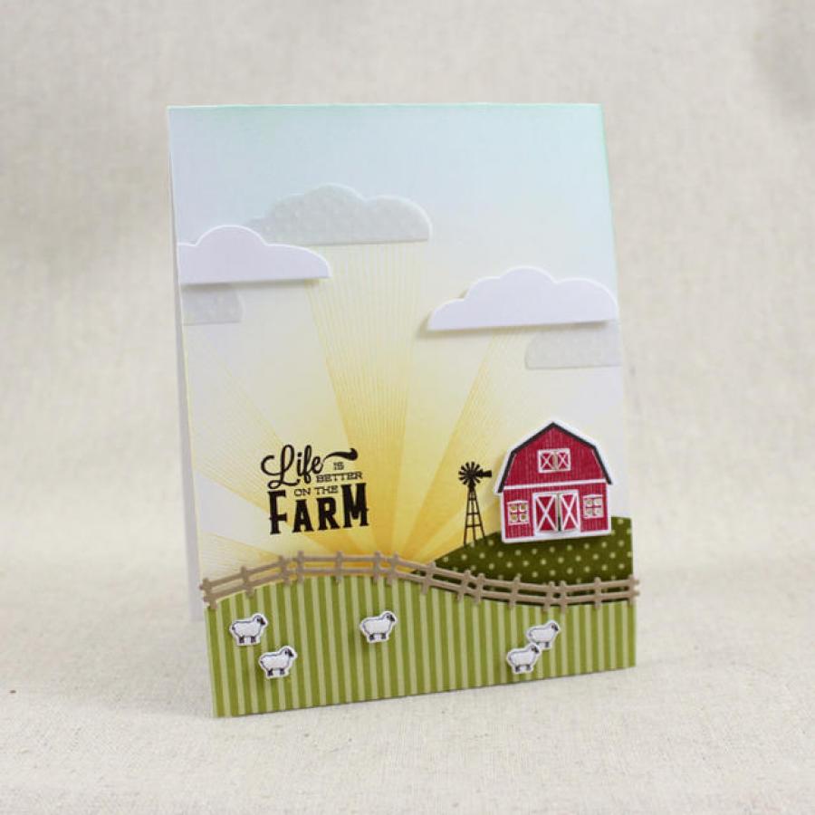 Petite Places: Barnyard Mini Stamp Set: Papertrey Ink