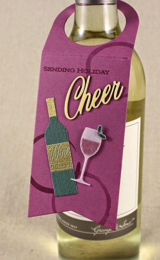 Papertrey Ink - Wine Bottle Tag Die: Papertrey Ink