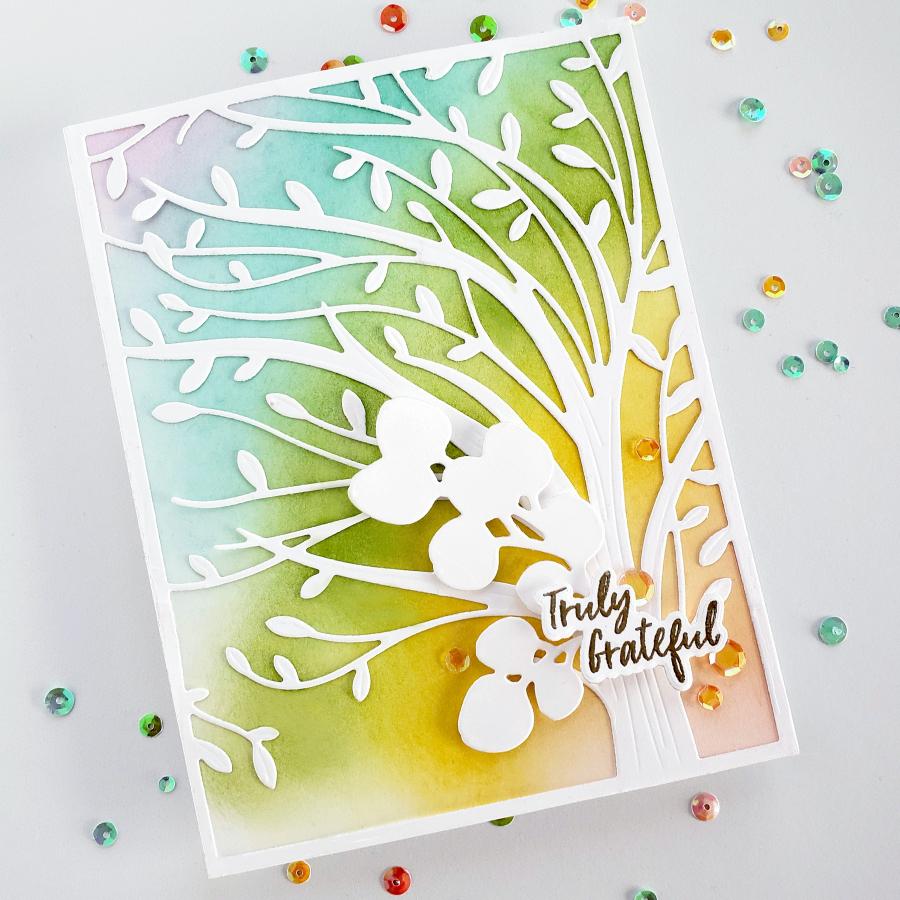 Cover Plate: Wispy Tree Die: Papertrey Ink