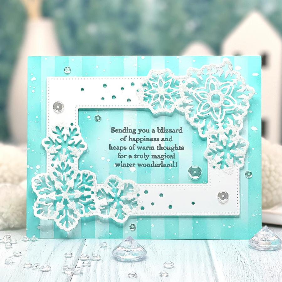 Papertrey Ink - Snowflake Fun Frame Die
