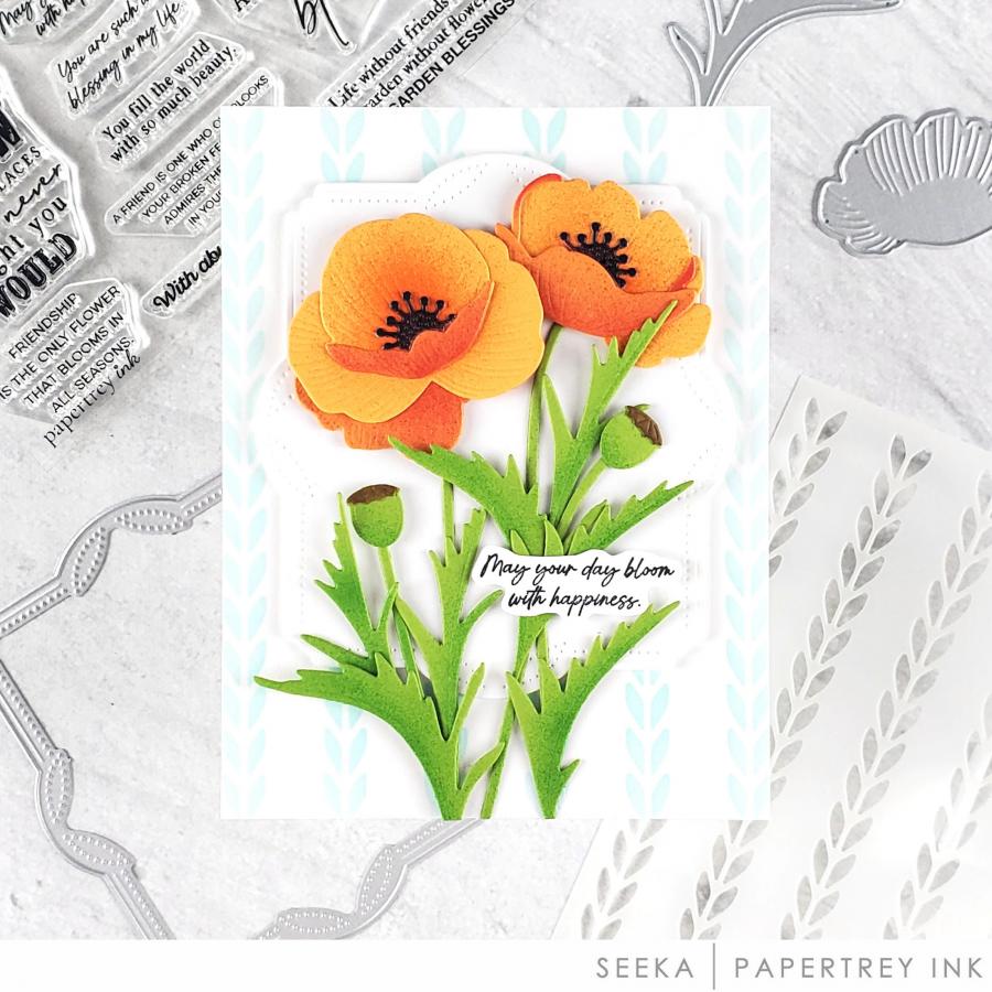Papertrey Ink - Into the Blooms: Poppies Die