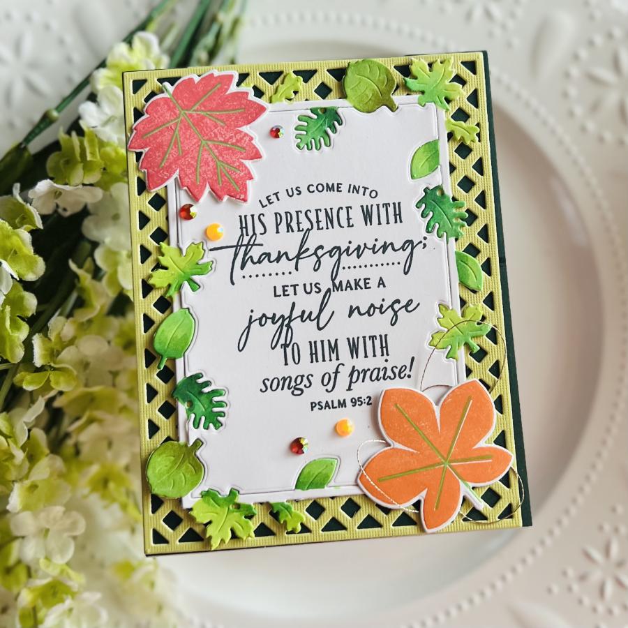 Papertrey Ink - Border Bling: Falling Leaves Die