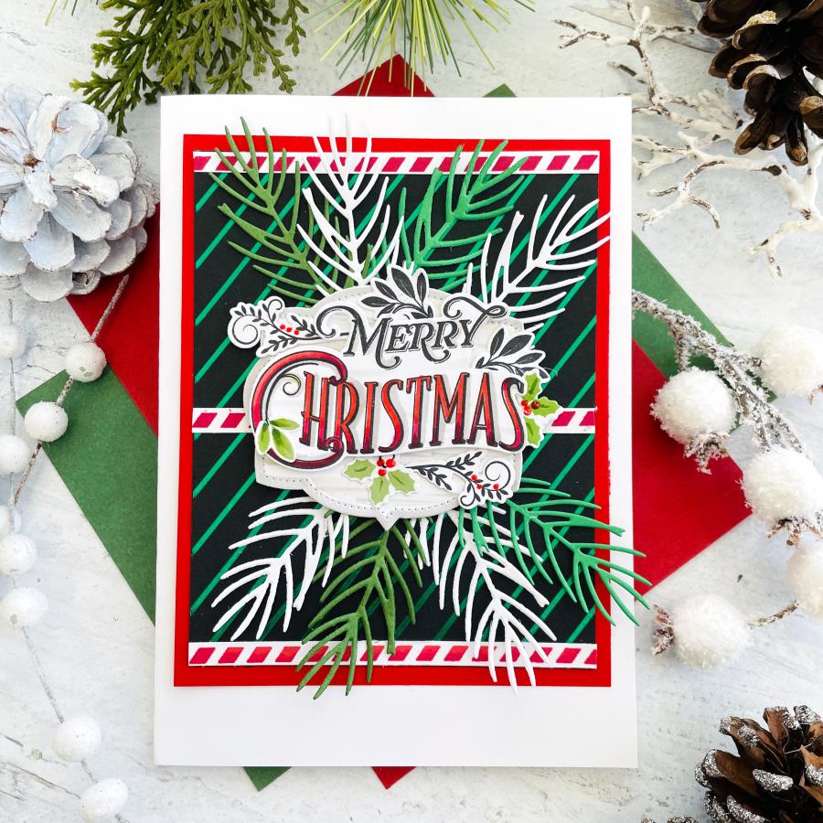 Papertrey Ink - Diagonal Stripes Hot Foil Plate