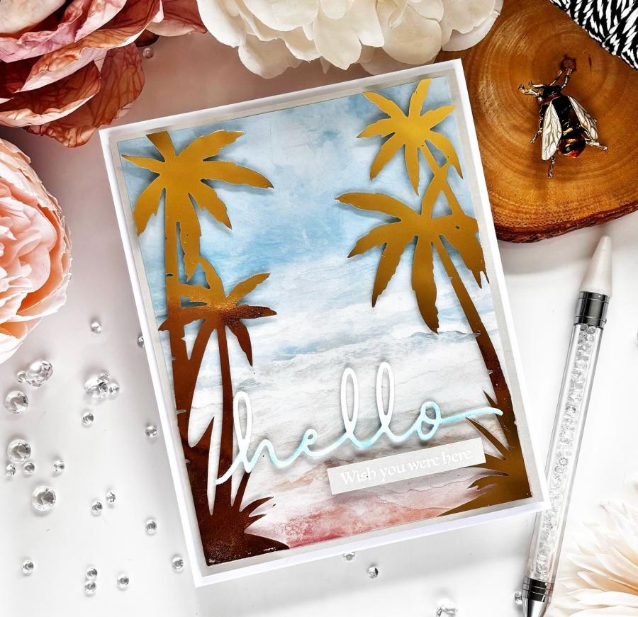 Papertrey Ink - Through the Palms Hot Foil Plate