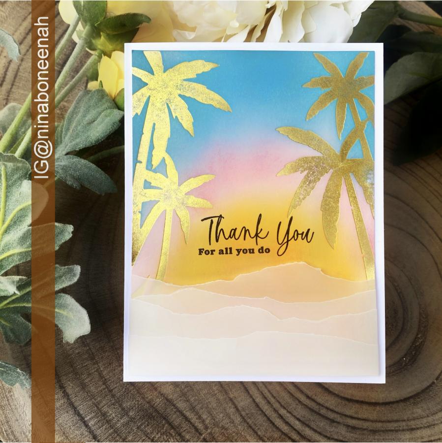 Papertrey Ink - Through the Palms Hot Foil Plate