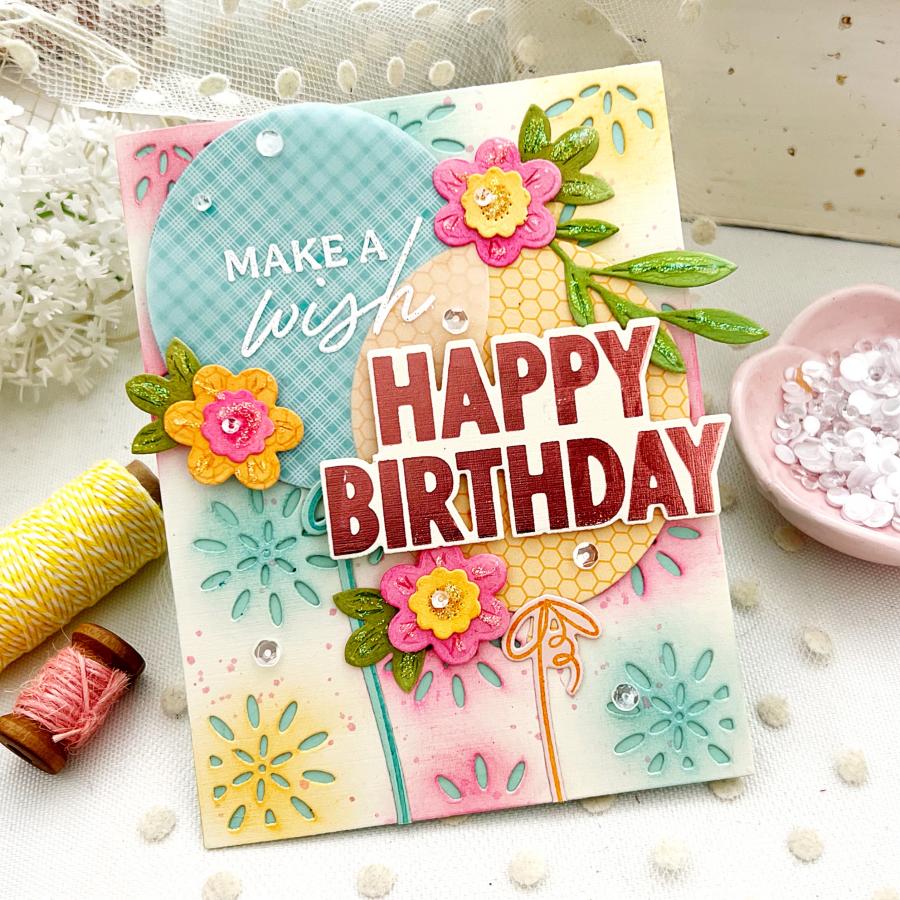 Papertrey Ink - Happy Birthday Hot Foil Plate + Coordinating Die